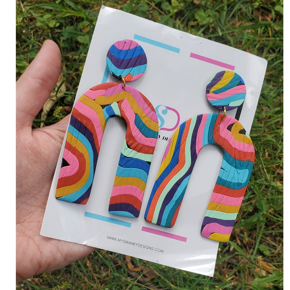 Swanky Designs | Jewelry | New Swanky Designs Psychedelic Colorful ...